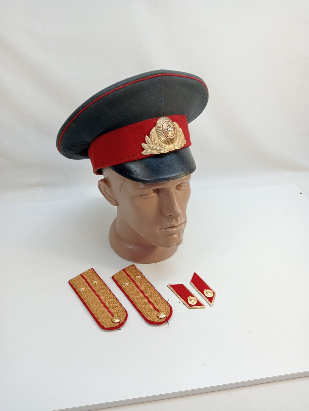 Police Cap USSR, Shoulder Straps Militia, Officer Cap, Uniform Cap, Cap ...