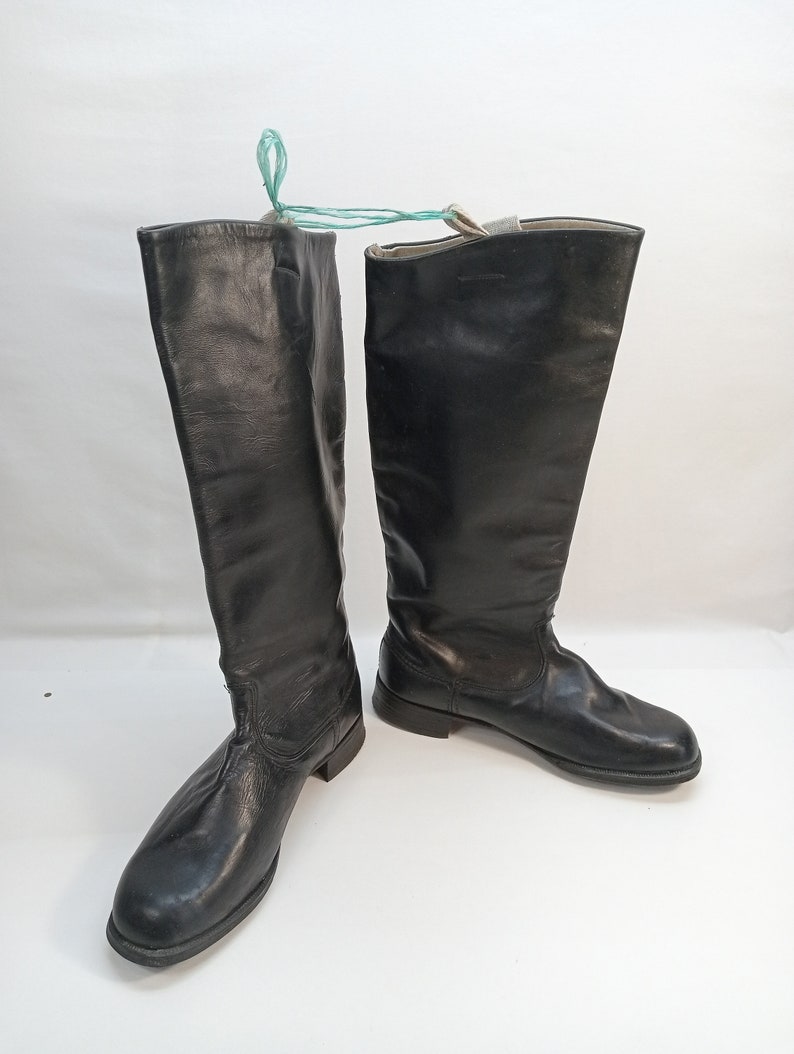 Chrome Leather Boots Officers Military USSR Riding Boots - Etsy