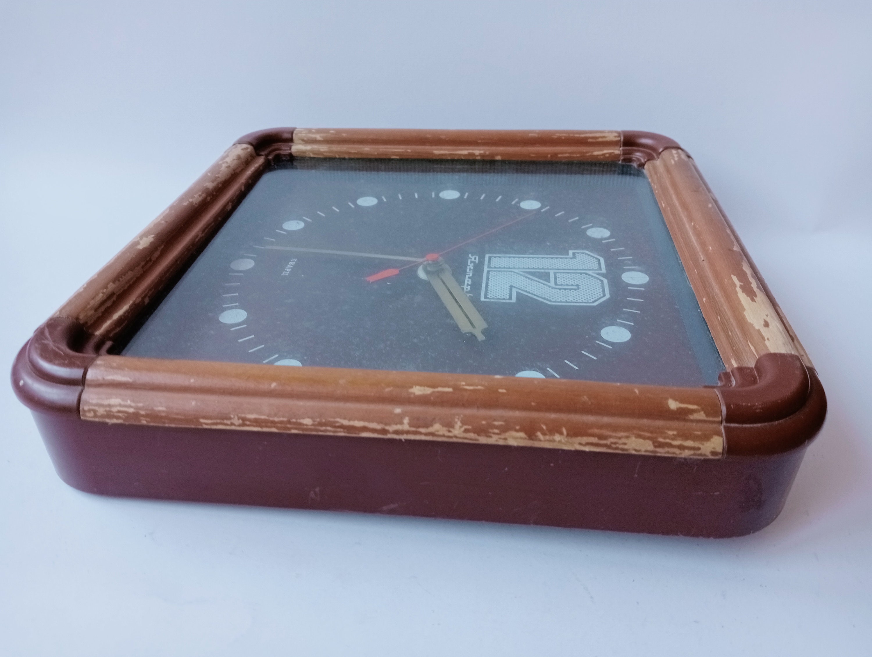 Soviet Wall Clock Amber YANTAR JANTAR USSR Decor Home Vintage Old Retro ...