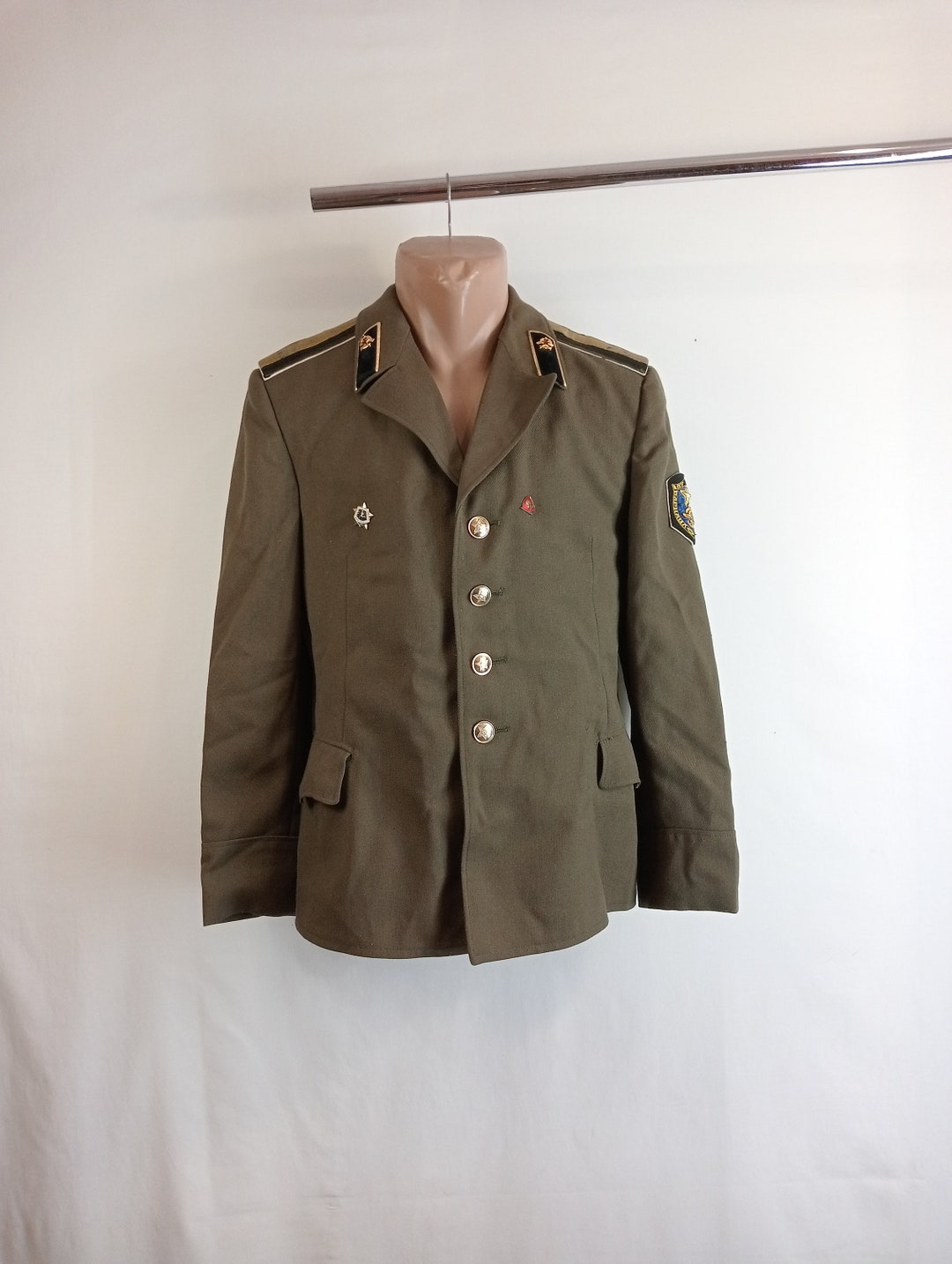 Military Dembel Jacket Railway Troops Uniform Army Vintage Old Soldier ...