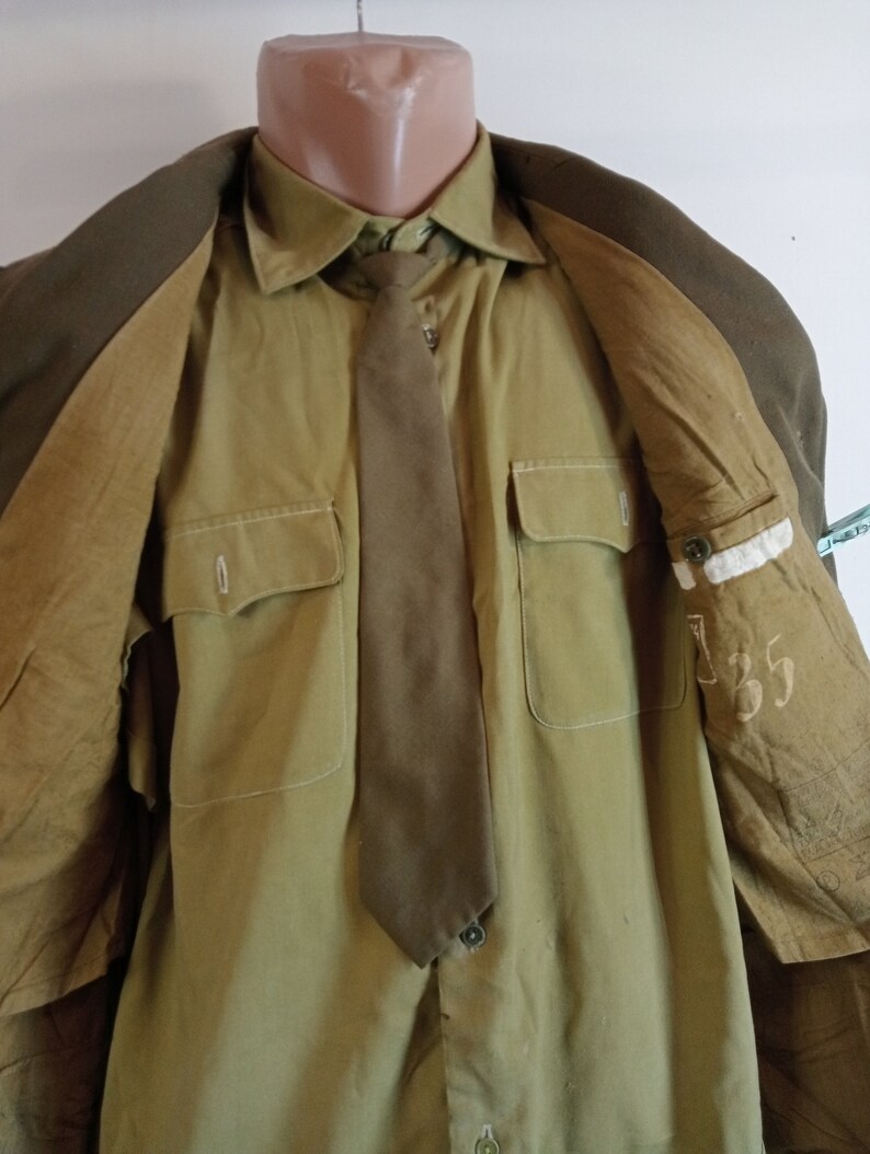 Soviet Military Jacket Officer USSR Army Soldier Uniform Original Shirt ...