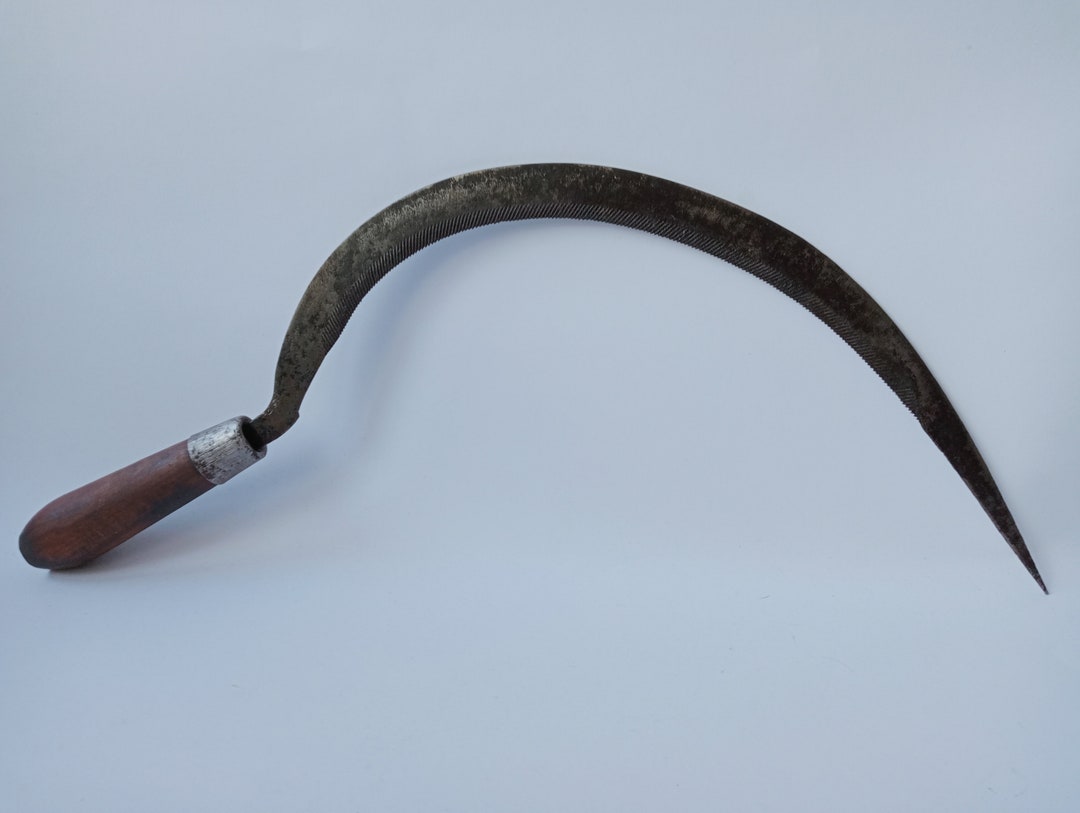 Antique Sickle Scythe Vtg Soviet Iron Blade Hook Garden Hand Tool Crop Reaper - Etsy