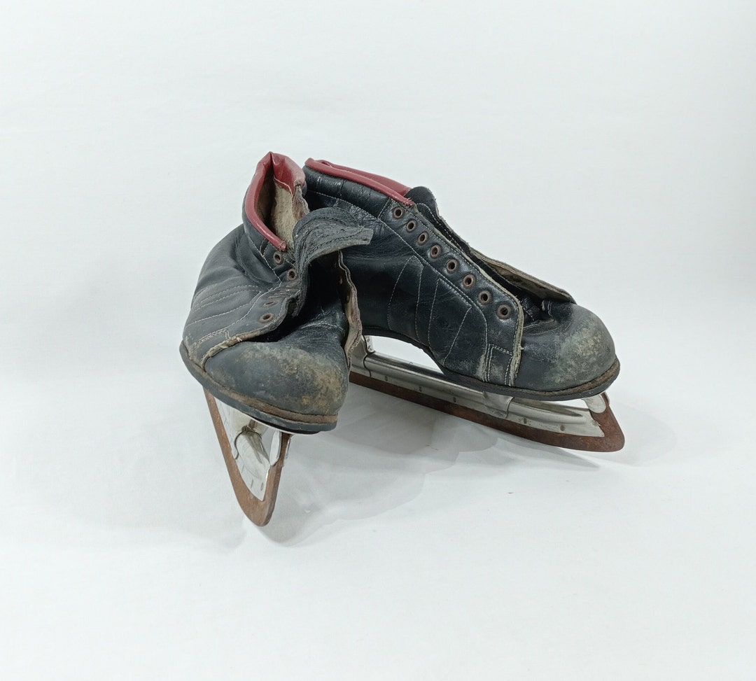 Soviet Primitive Vintage Metal Ice Skates Blades Straps USSR Hockey ...
