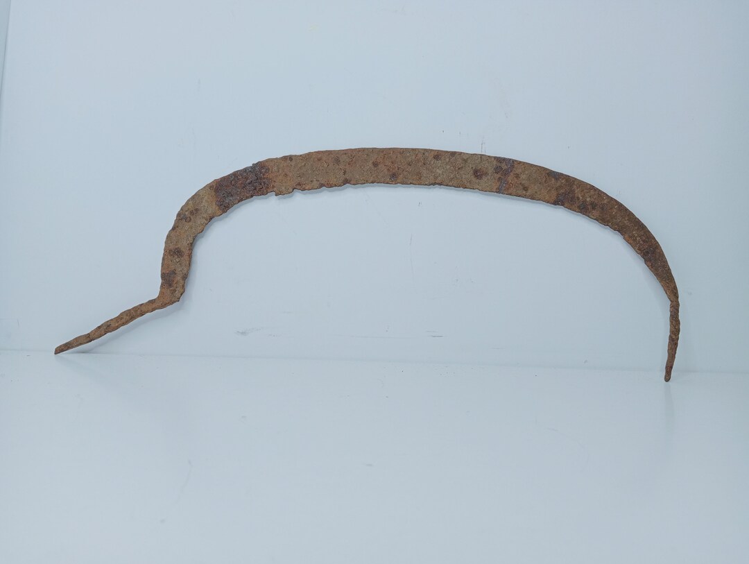 Antique Sickle Scythe Vtg Soviet Iron Blade Hook Garden Hand Tool Crop ...
