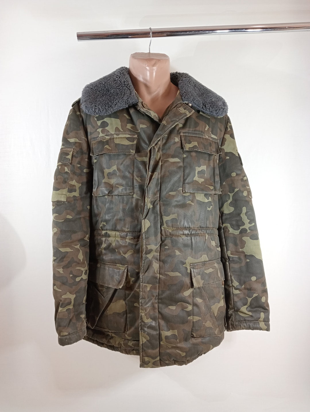 Military Winter Jacket Camouflage Ukraine Army Soldier Fufaika Vatnik ...
