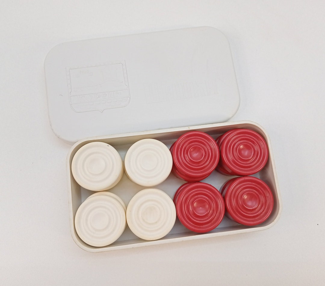 Checkers Vintage Board Game White Red Korets Collectible Ukraine Rare ...