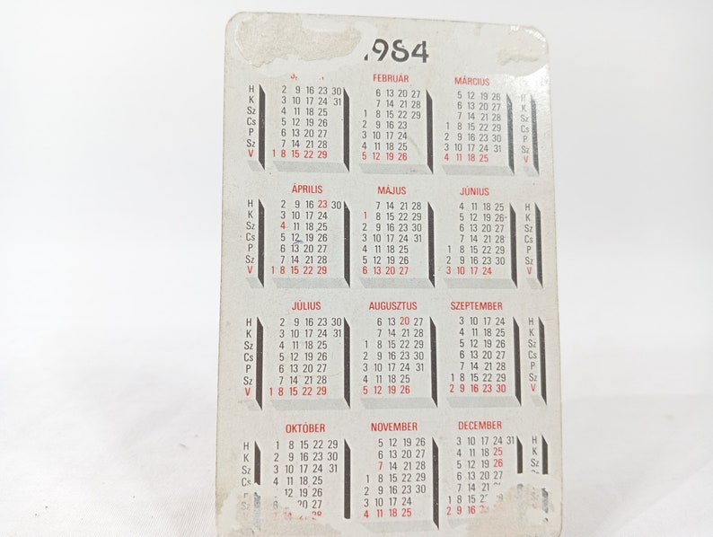 Erotic Calendar 1984 Girl, Vintage Erotic Calendars, Erotic Calendar Woman - Etsy