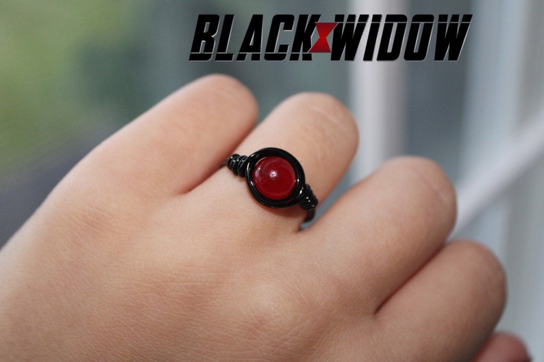 Black Widow Ring Marvel Jewelry Natasha Ring Marvel - Etsy