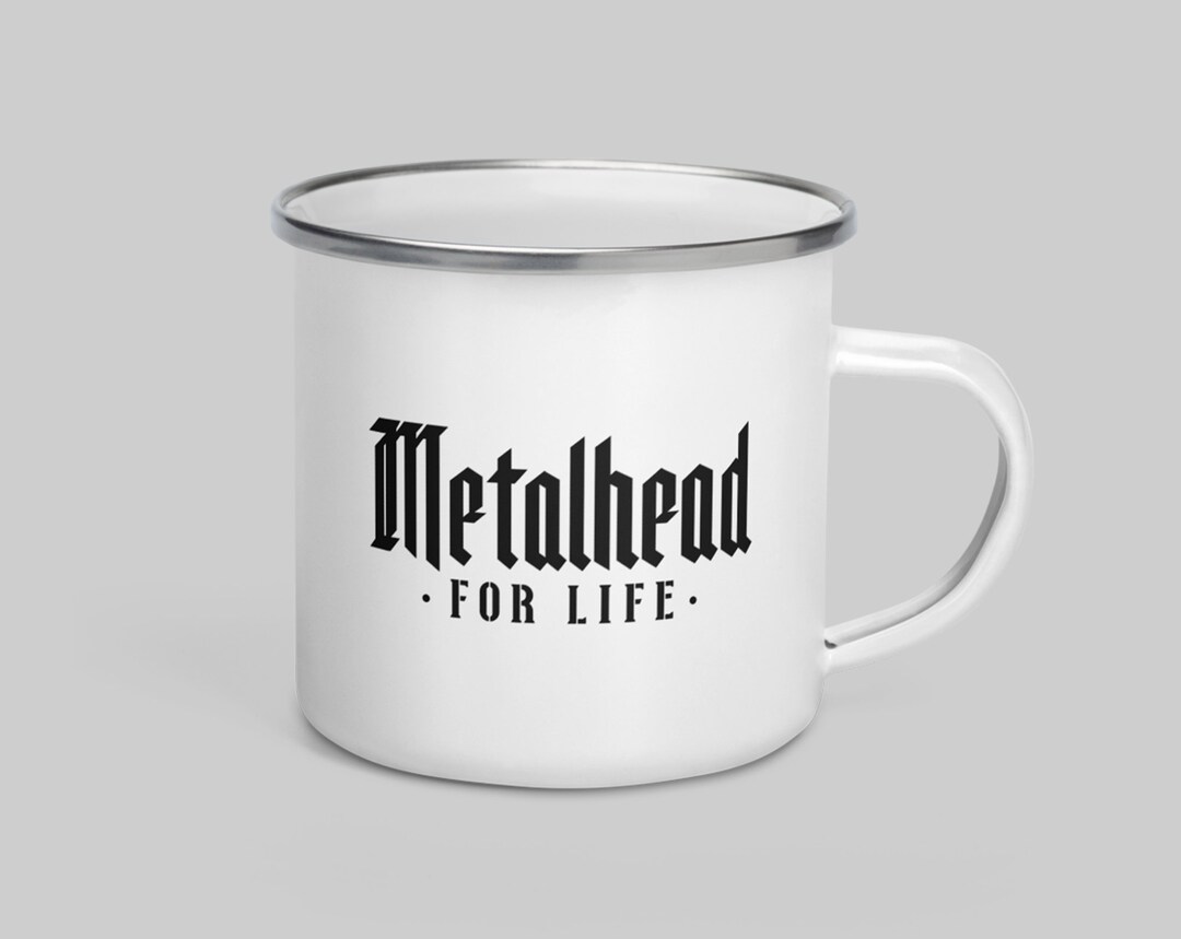 Metalhead for Life Enamel Mug Gifts for Metalheads Heavy - Etsy