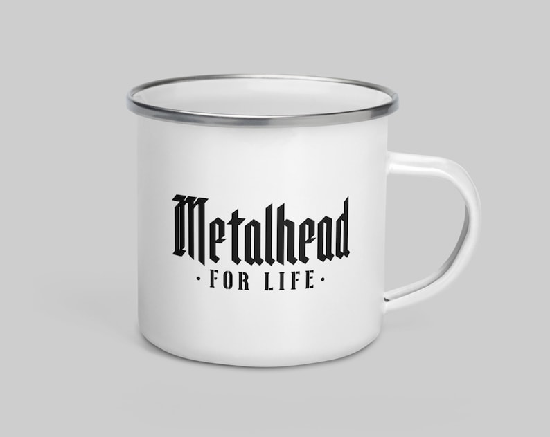 Metalhead for Life Enamel Mug Gifts for Metalheads Heavy - Etsy