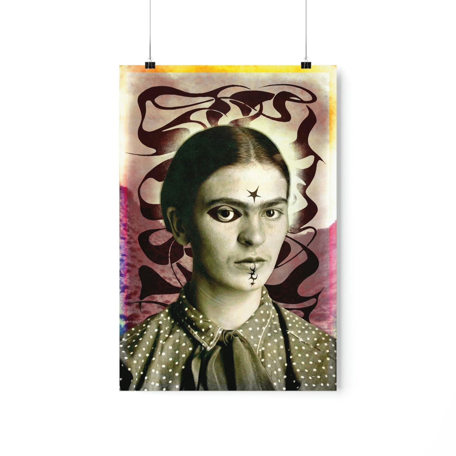 Frida Kahlo Collage Art Poster Etsy