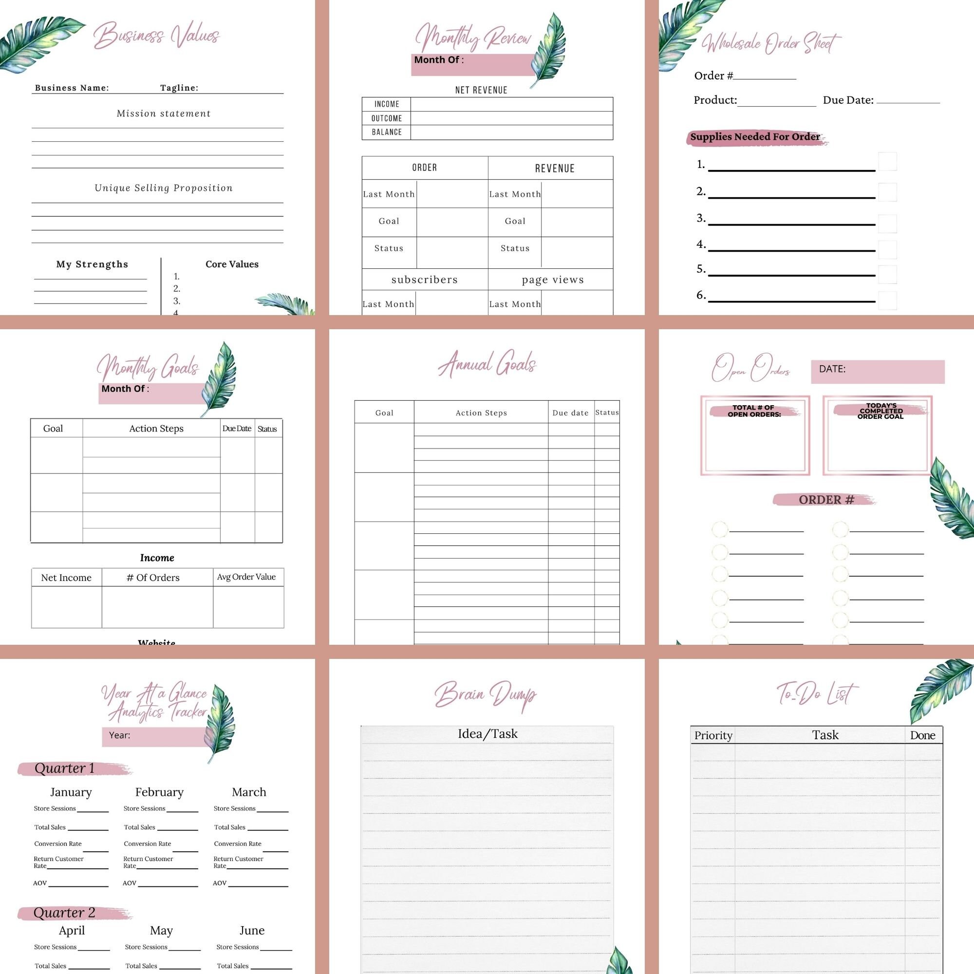 Printable Small Business Planner Girl Boss Planner - Etsy