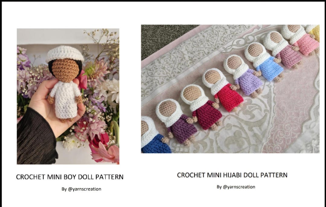Mini Hijabi Doll & Boy Doll Patterns Bundle (PDF Pattern) - Etsy