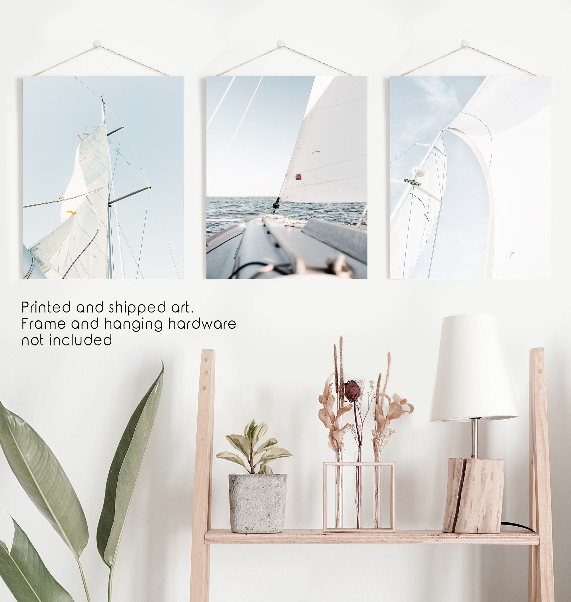 Nautical Boat Print Set of 3: Sailboat Triptych Wall Art - Etsy