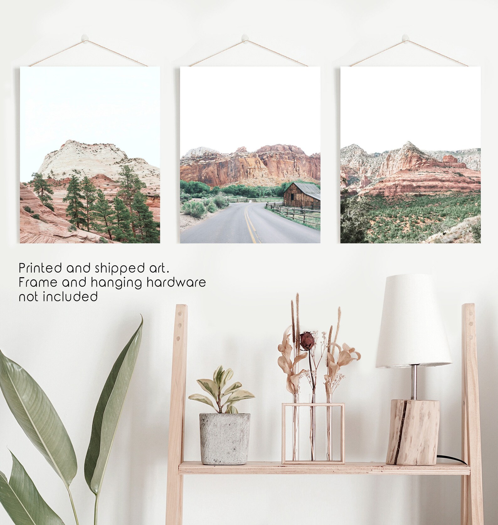 Desert Set of 3 Travel Boho Poster Desert Triptych - Etsy