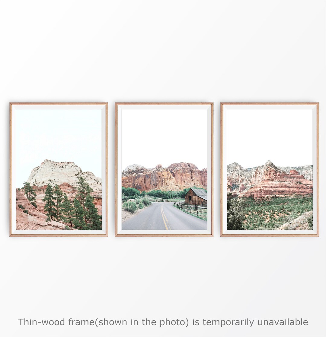 Desert Set of 3 Travel Boho Poster Desert Triptych - Etsy