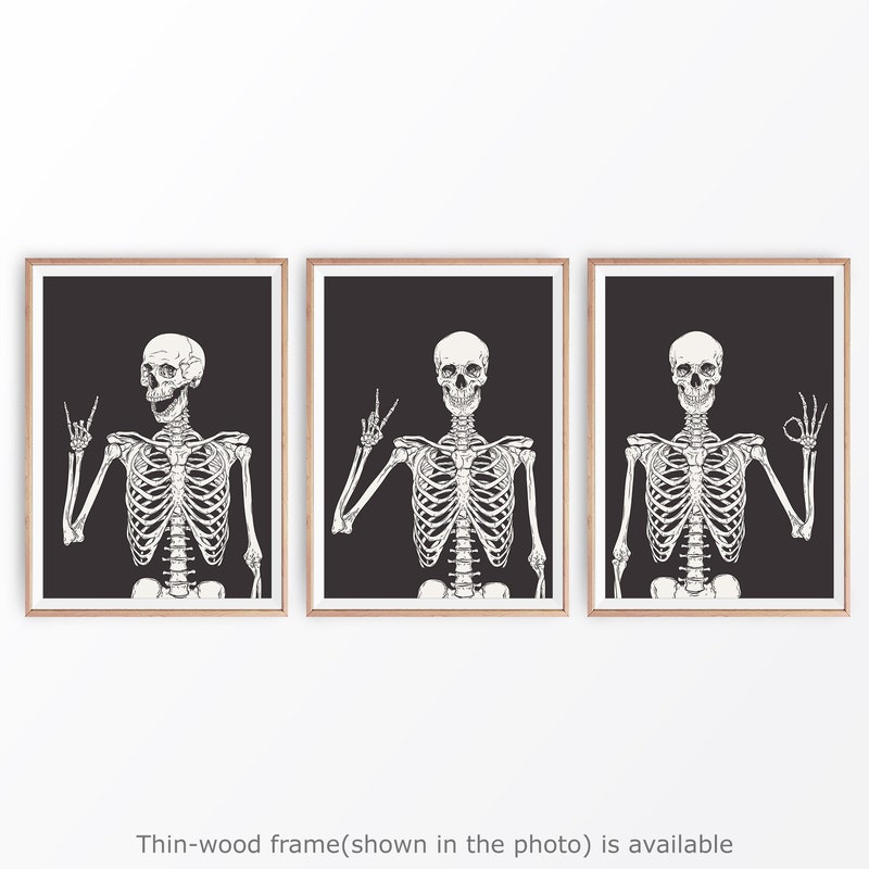 Skeleton Poster - Etsy