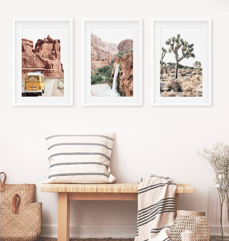 Arizona Desert Landscape Photo Print Set: Boho Travel Wall Art - Etsy