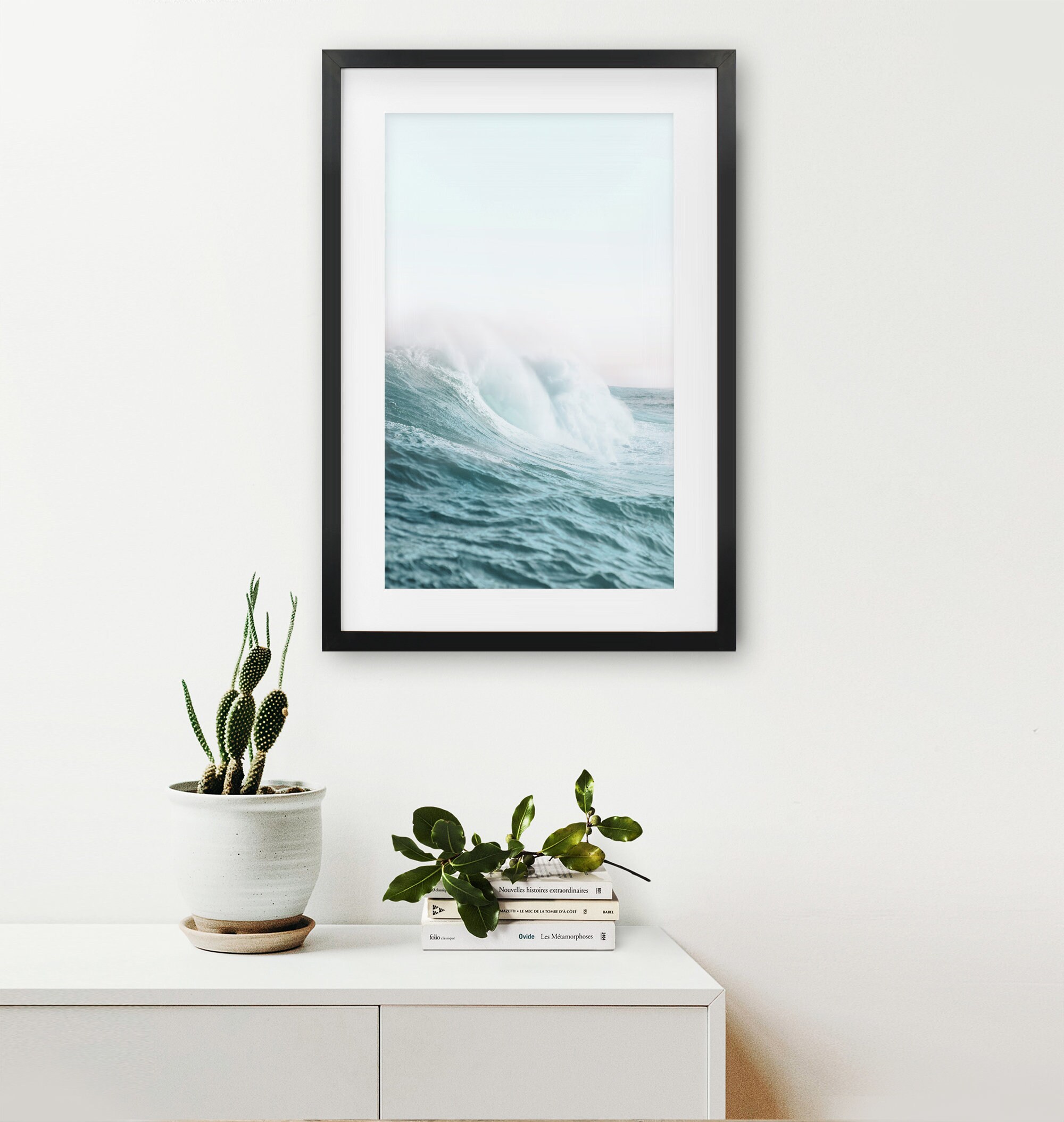 Large Blue Wave Poster Nautical Sea Photo Summer Waves Art - Etsy