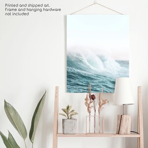 Large Blue Wave Poster Nautical Sea Photo Summer Waves Art Modern ...