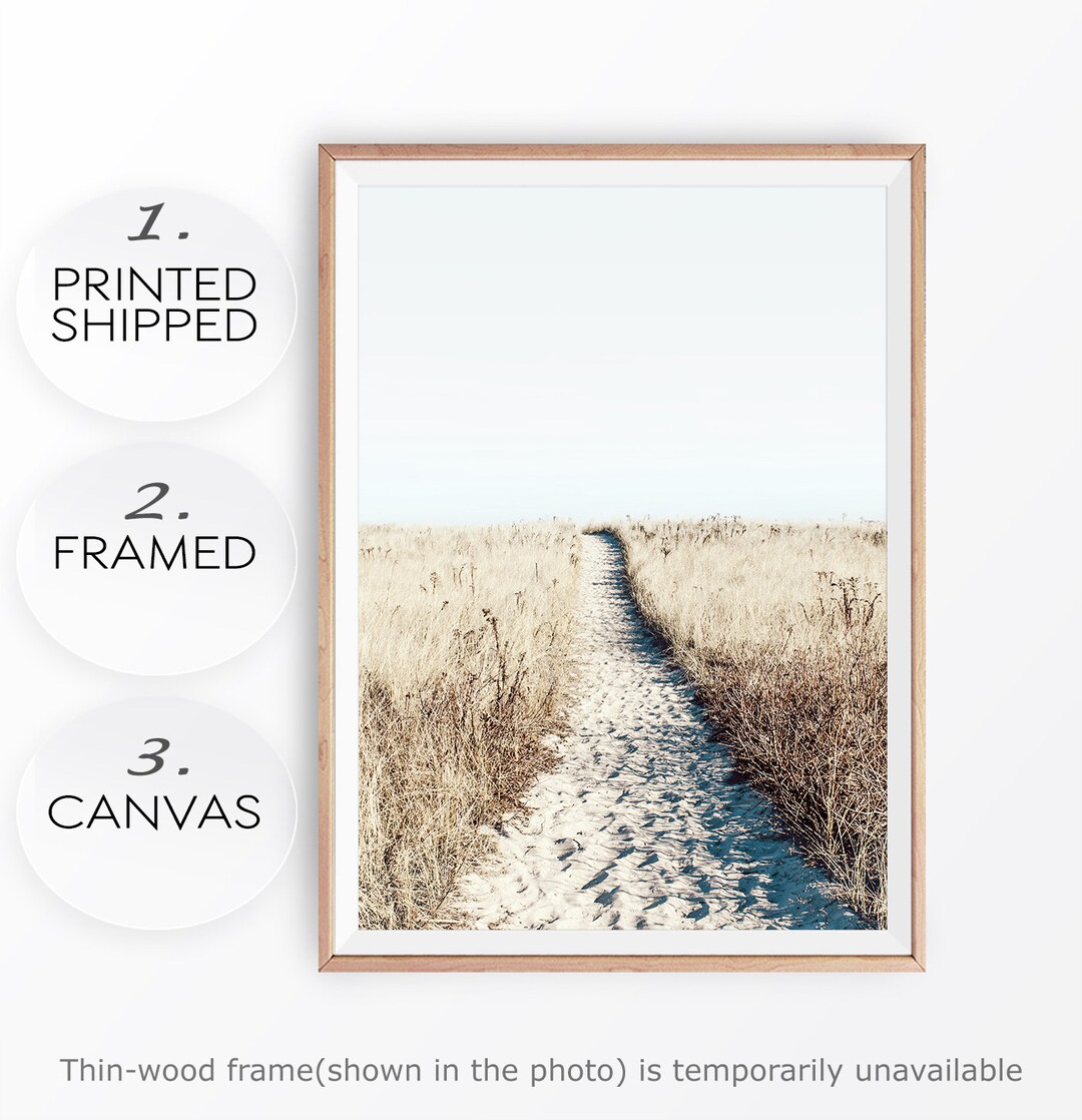 Beach Path Print Large Neutral Poster Beach Pastel Print Coastal Path ...