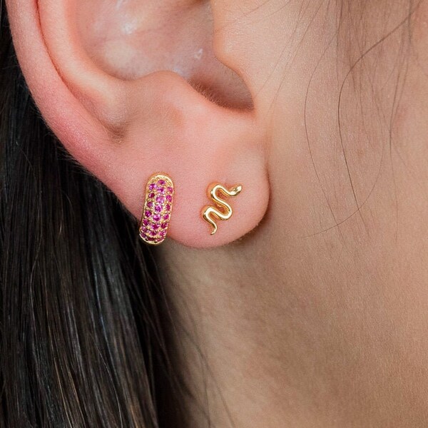 Snake Stud Earrings - Etsy
