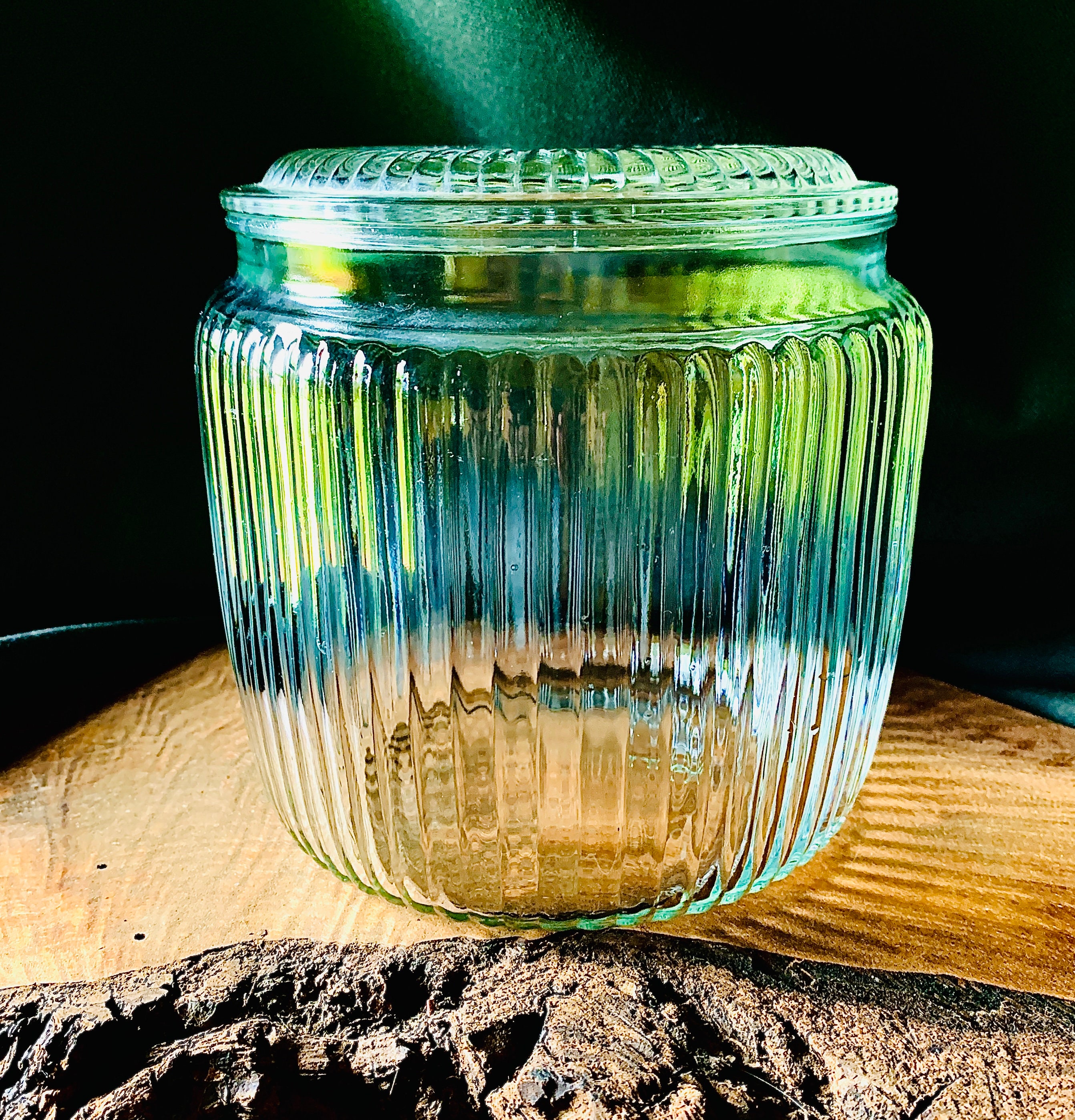 Vintage Anchor Hocking Biscuit Jar/Anchor Hocking Cracker Jar/Clear ...