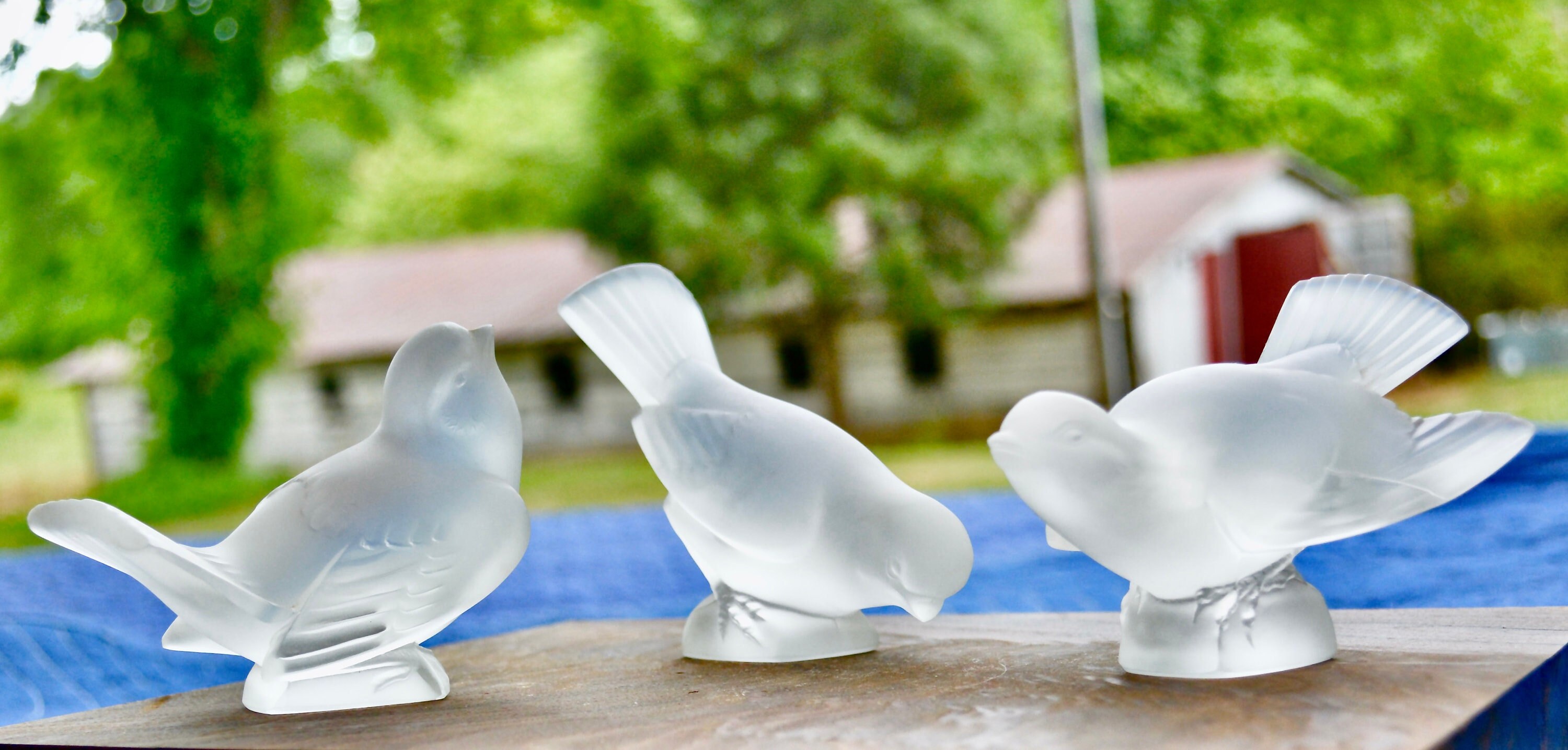 Vintage Lalique French Crystal Bird, Art Glass Sparrow, Mid-Century ...