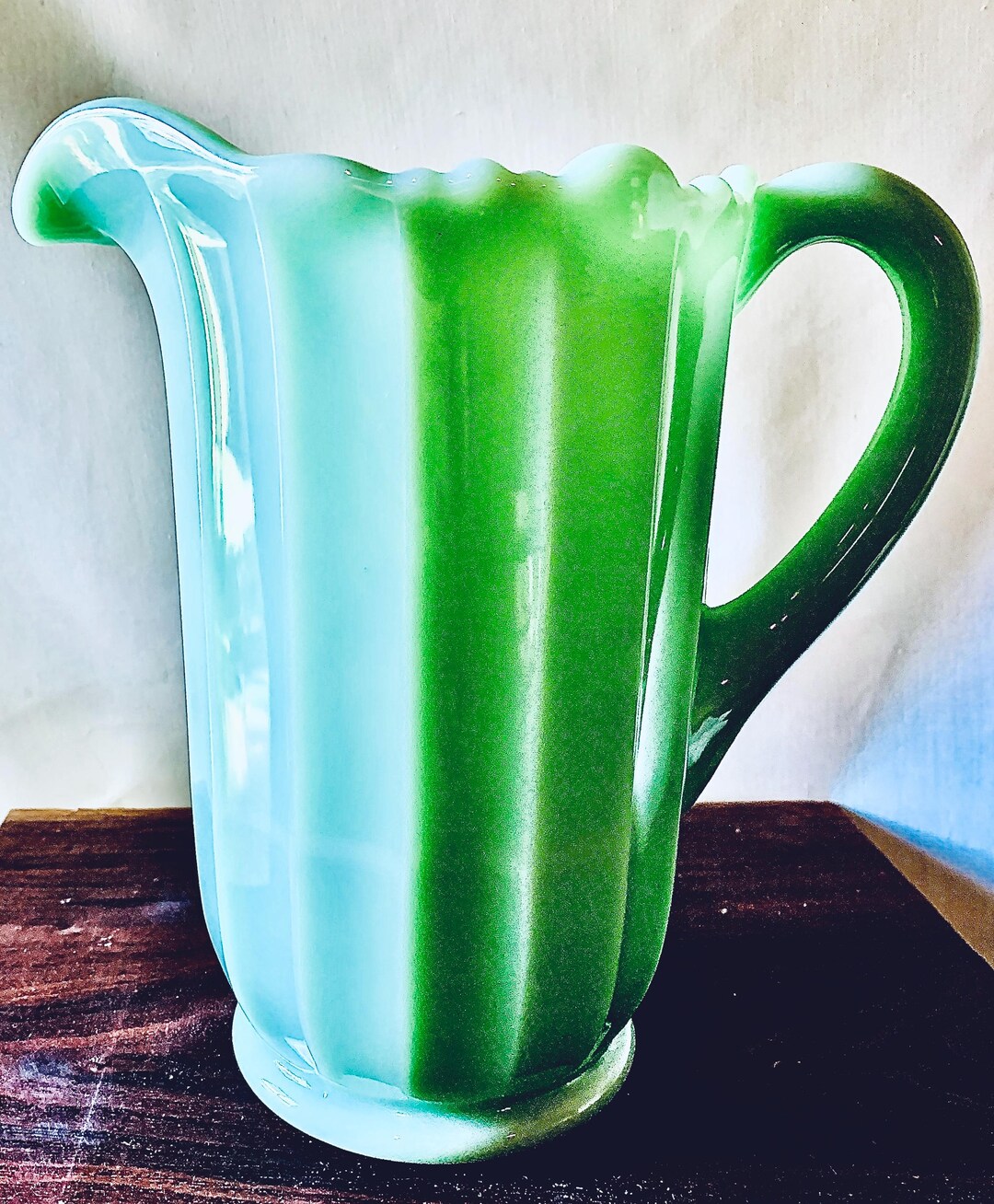 Mosser Glass Jadeite Lemonade Paneled Pitcher / JADEITE PANEL PITCHER ...