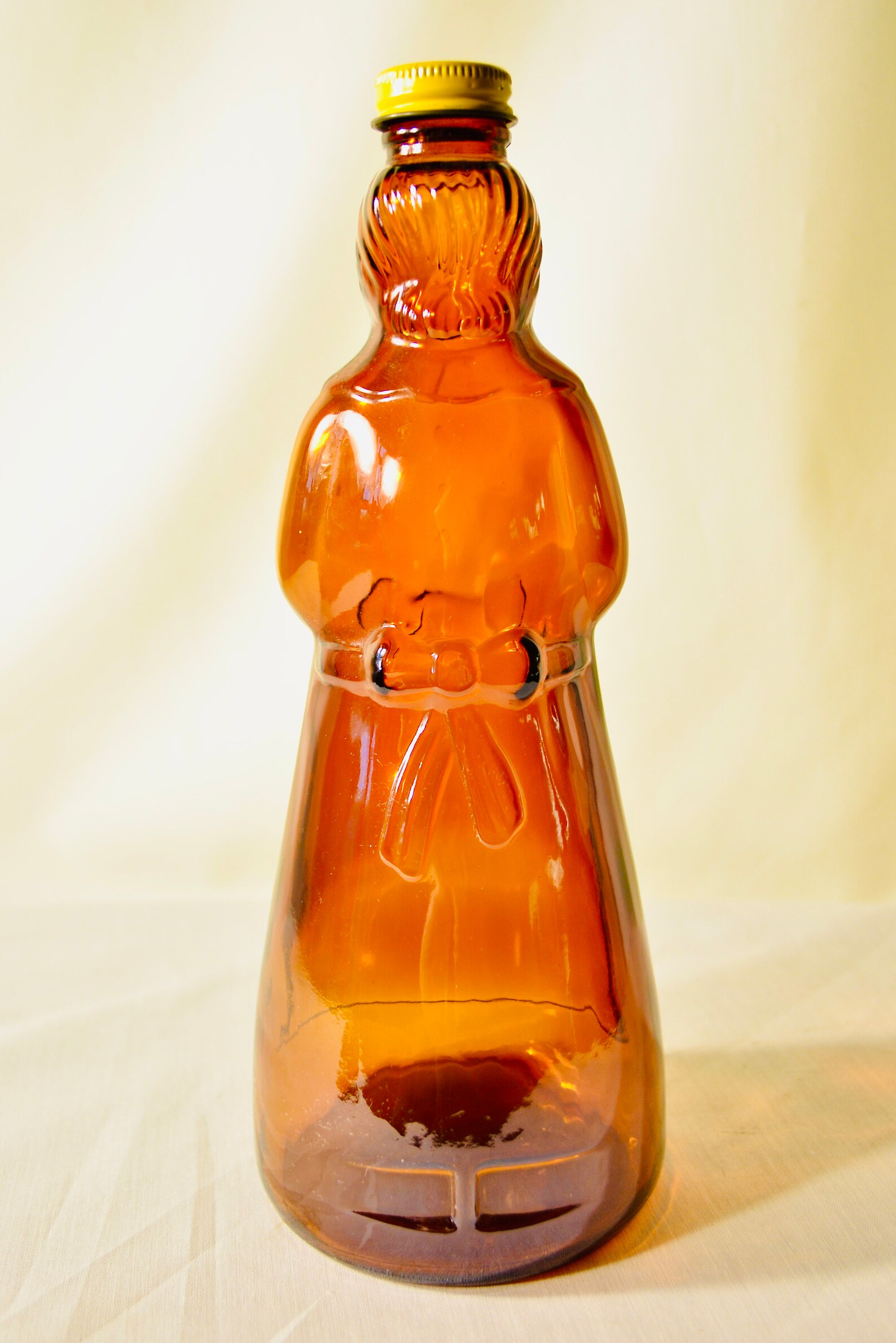 Vintage 1983 Mrs Buttersworth Amber Syrup Bottle With Yellow Cap - Etsy