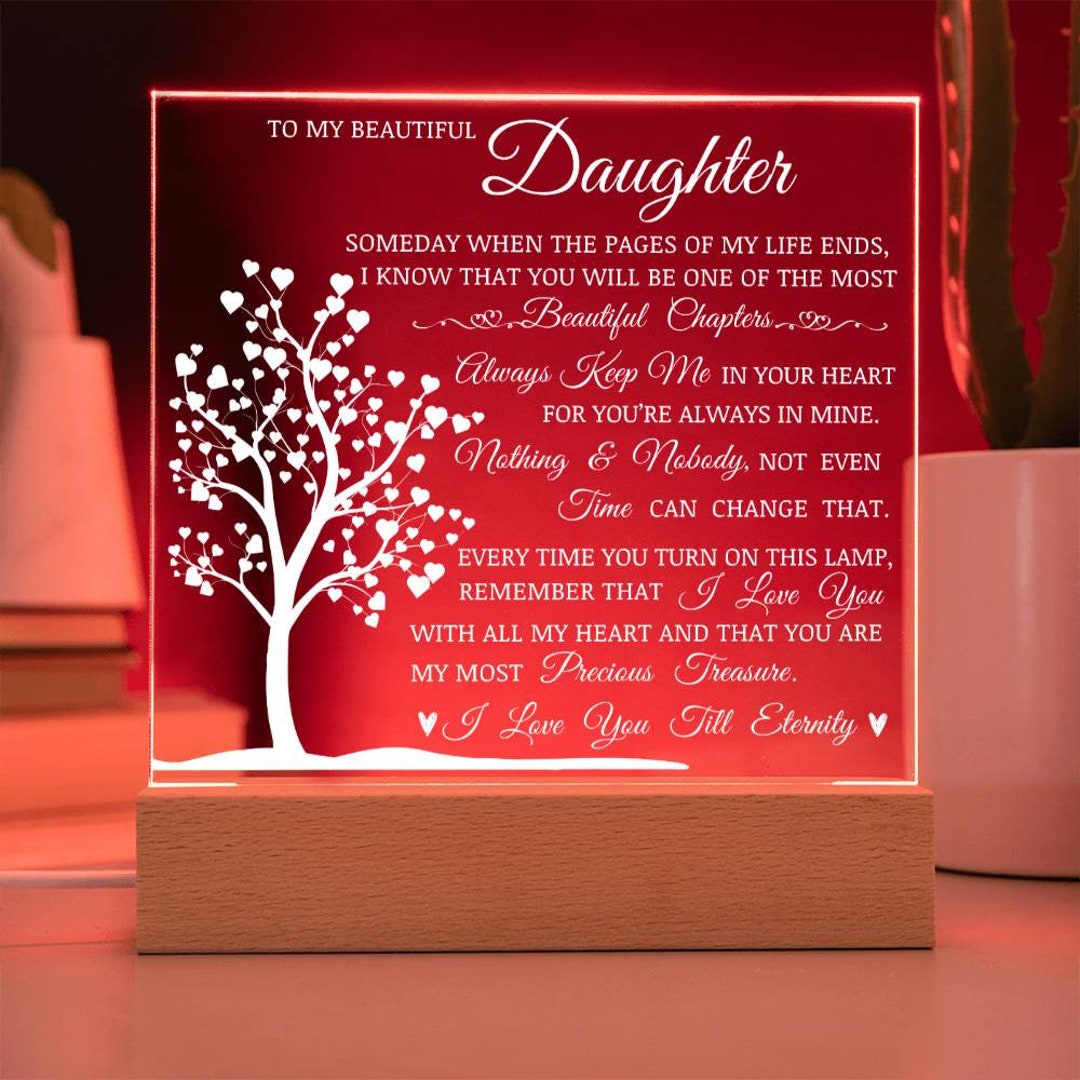 Daughter Keepsake Gift - Lamp of Love, Daughter Gift, Daughter Plaque ...