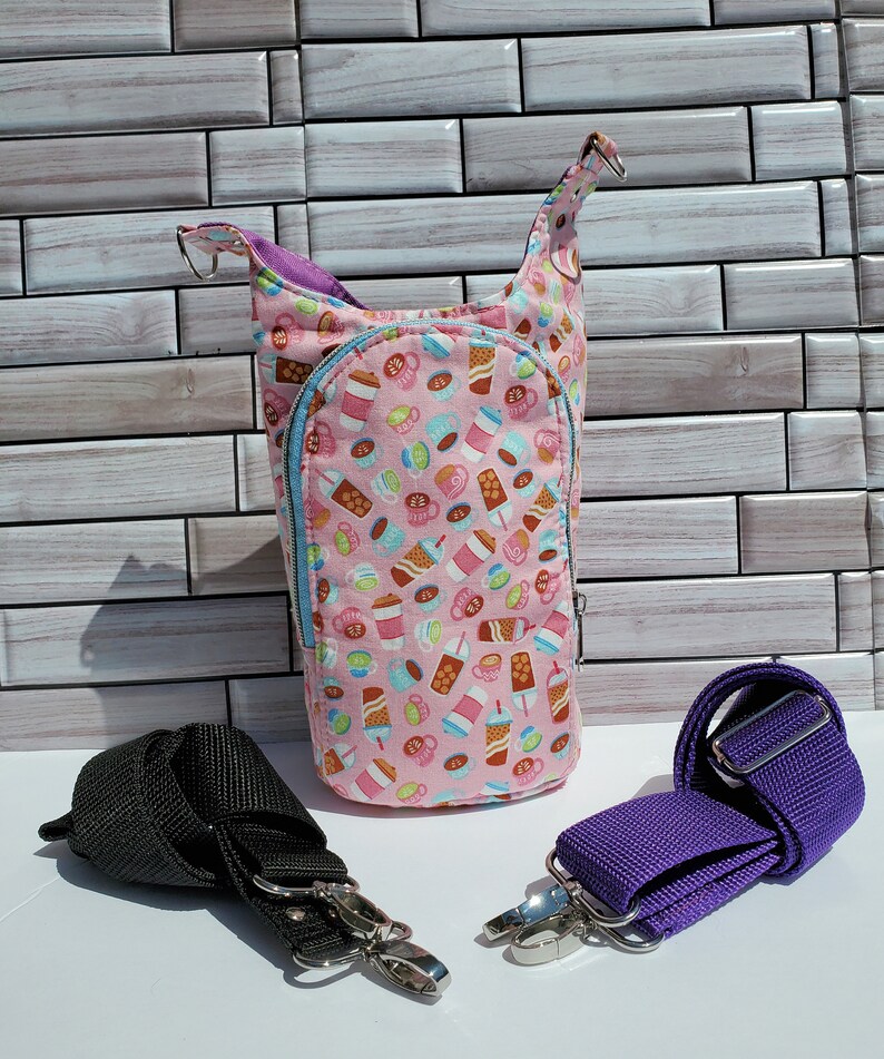 Coffee Drink Water Bottle Sling, Tea Beverage Variety Crossbody ...