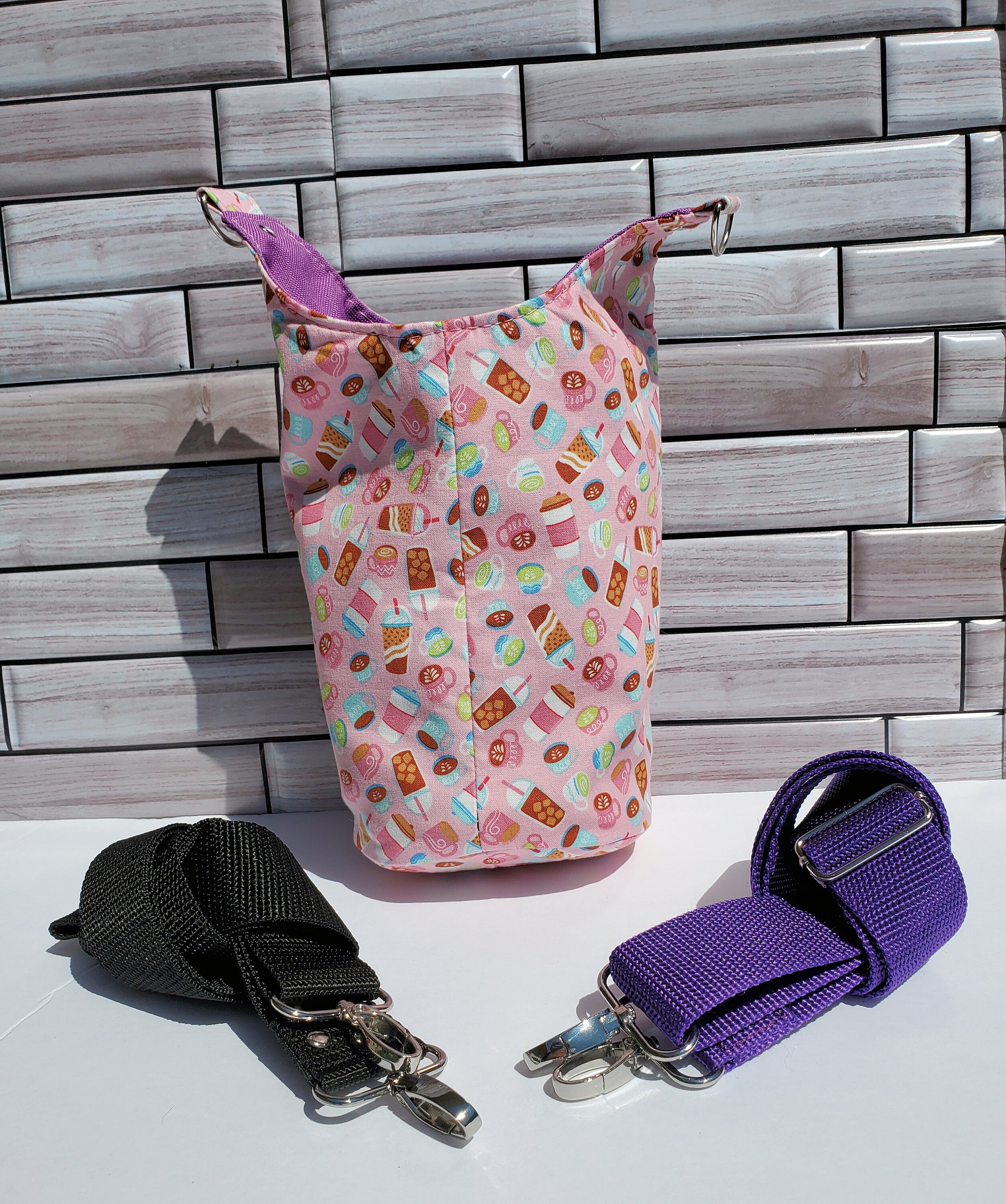 Coffee Drink Water Bottle Sling, Tea Beverage Variety Crossbody ...