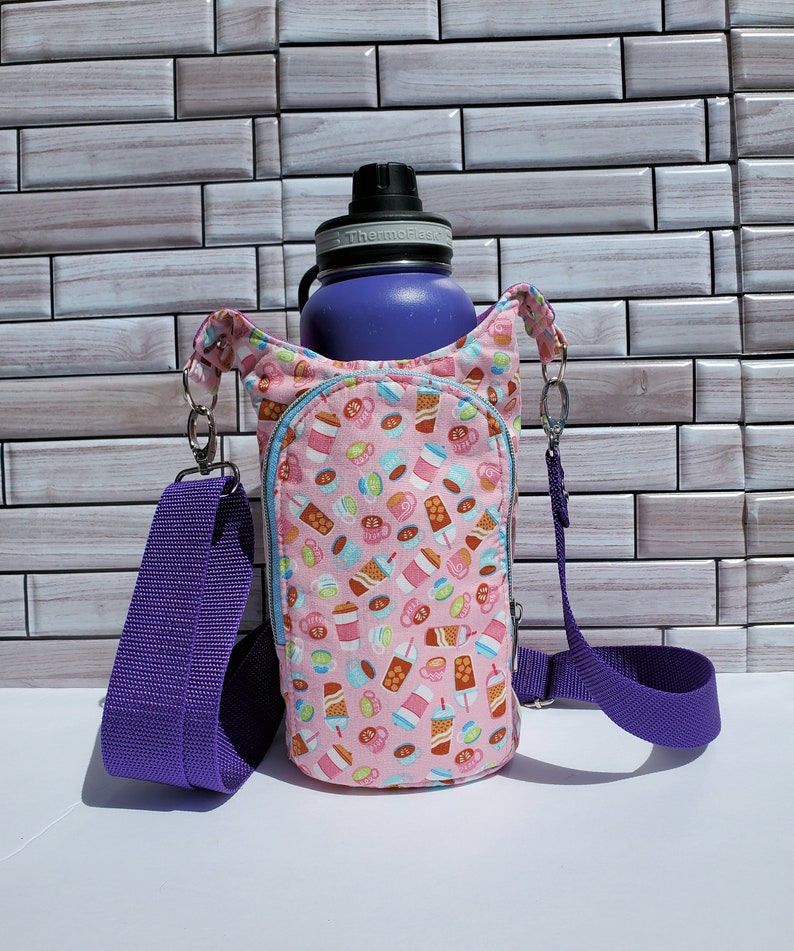 Coffee Drink Water Bottle Sling, Tea Beverage Variety Crossbody ...