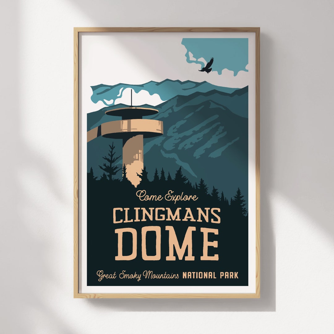 GSMNP Clingmans Dome Travel Poster - Etsy