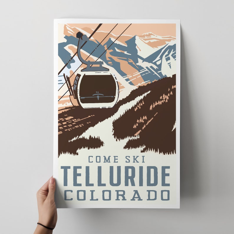 Ski Telluride Travel Poster - Etsy