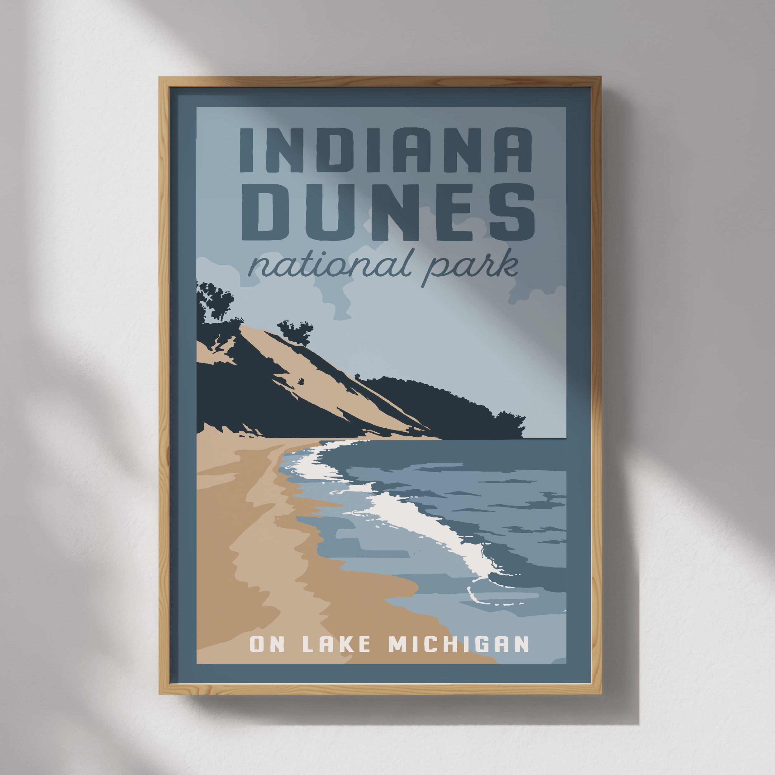 Indiana Dunes Travel Poster - Etsy