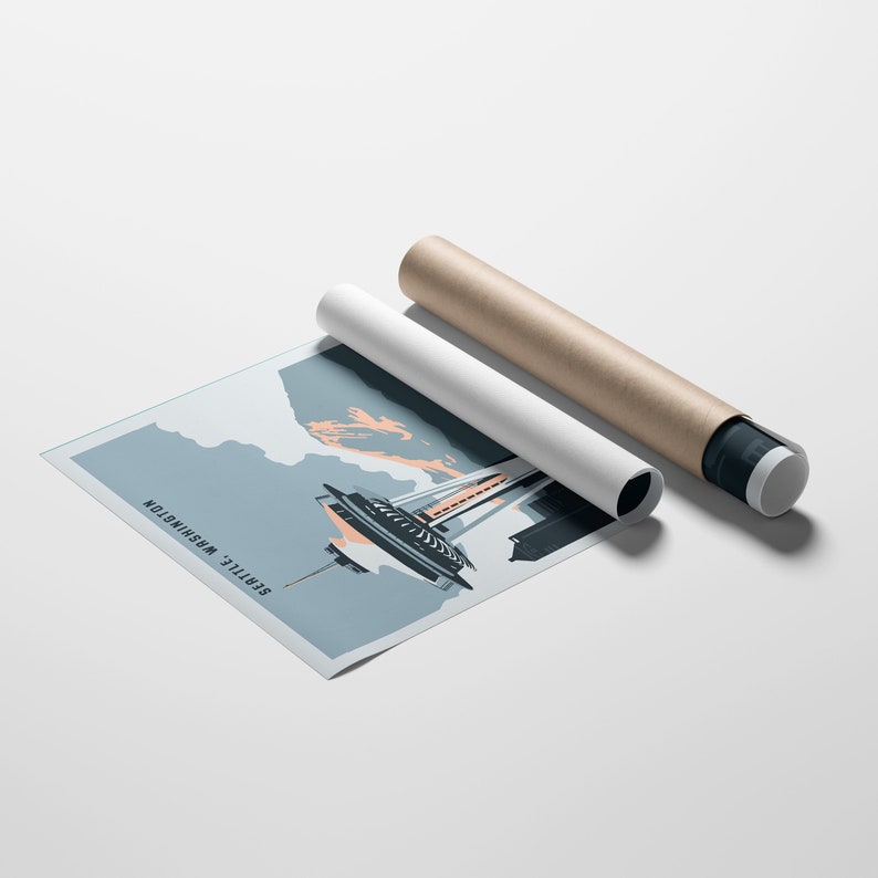 The Space Needle Travel Poster - Etsy