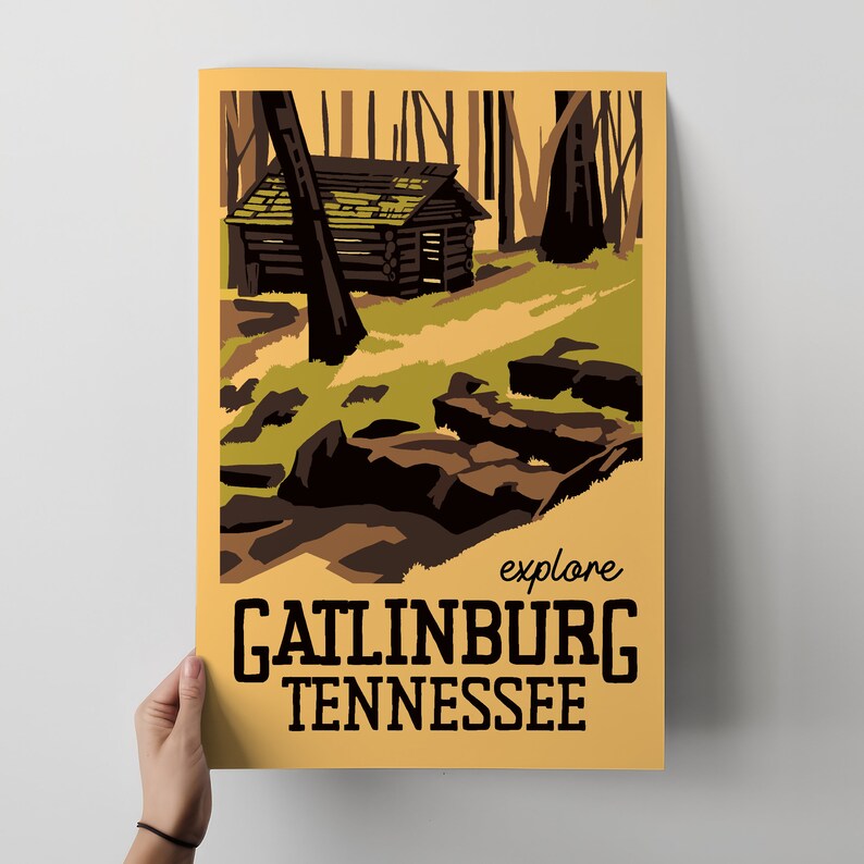 Gatlinburg, Tennessee Travel Poster - Etsy
