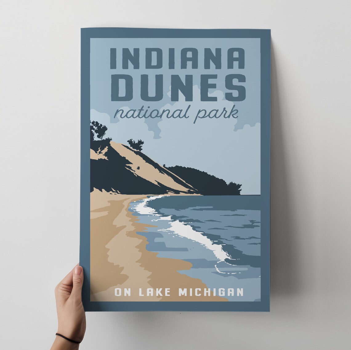 Indiana Dunes Travel Poster - Etsy