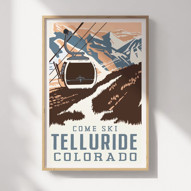 Ski Telluride Travel Poster - Etsy