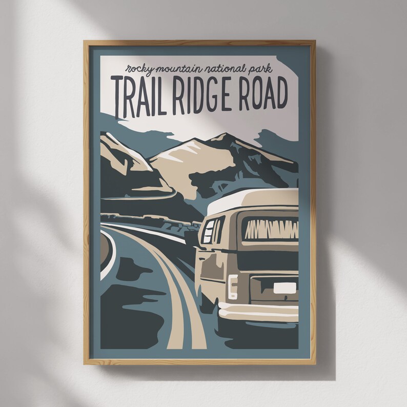 Rocky Mountain National Park's Trail Ridge Road Travel Poster - Etsy