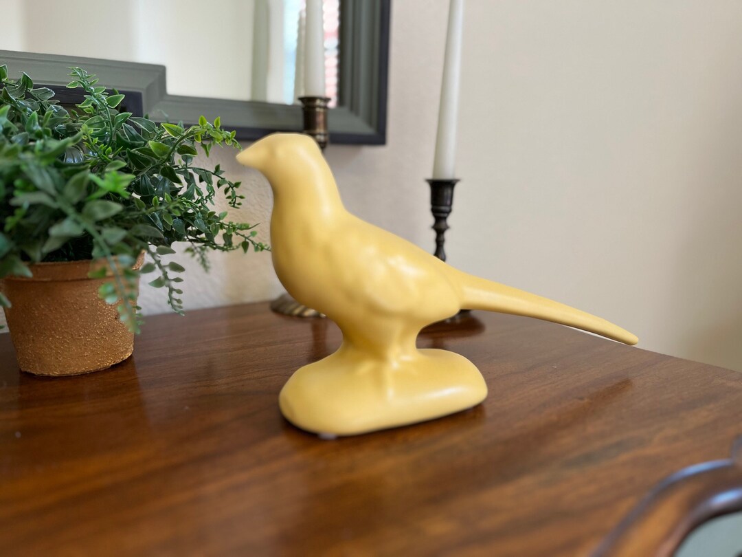 Vintage Haeger Pottery Pheasant Bird-matte Yellow - Etsy