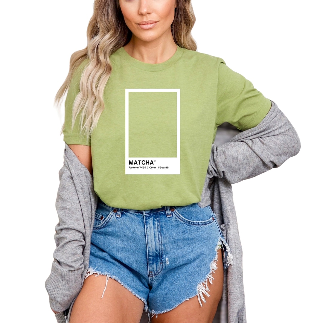 Matcha Green Pantone Tshirt, GREEN Pantone Tee, Green Pantone Shirt ...
