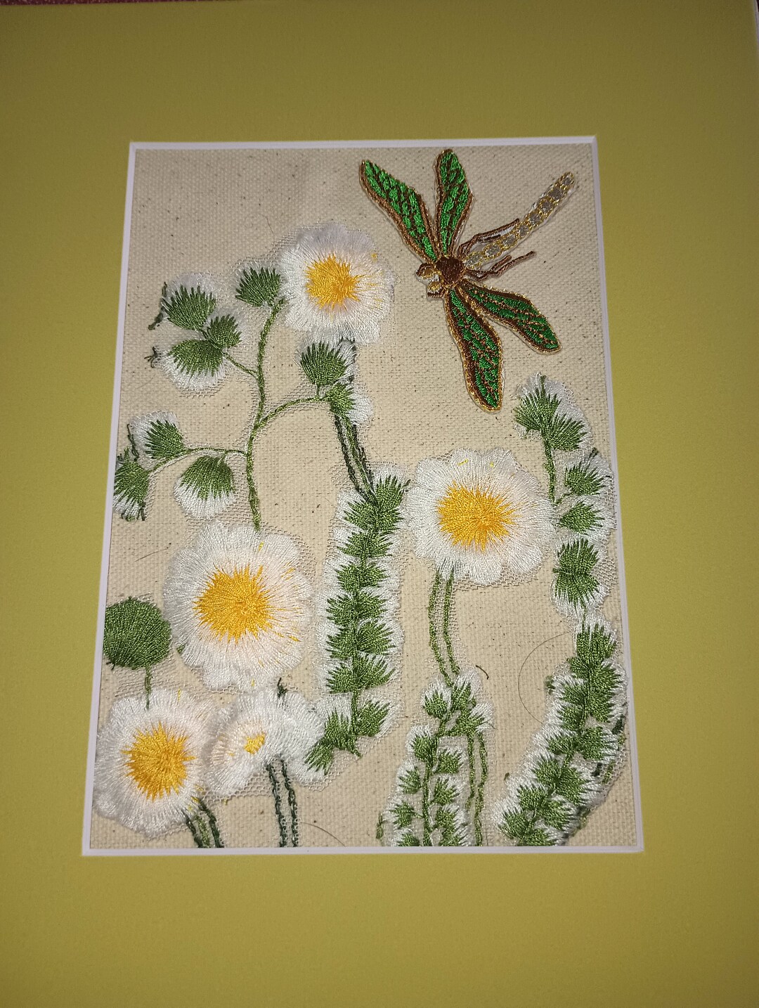 Botanical Garden of Embroidered Applique Vintage Art on Canvas. 8 in X ...