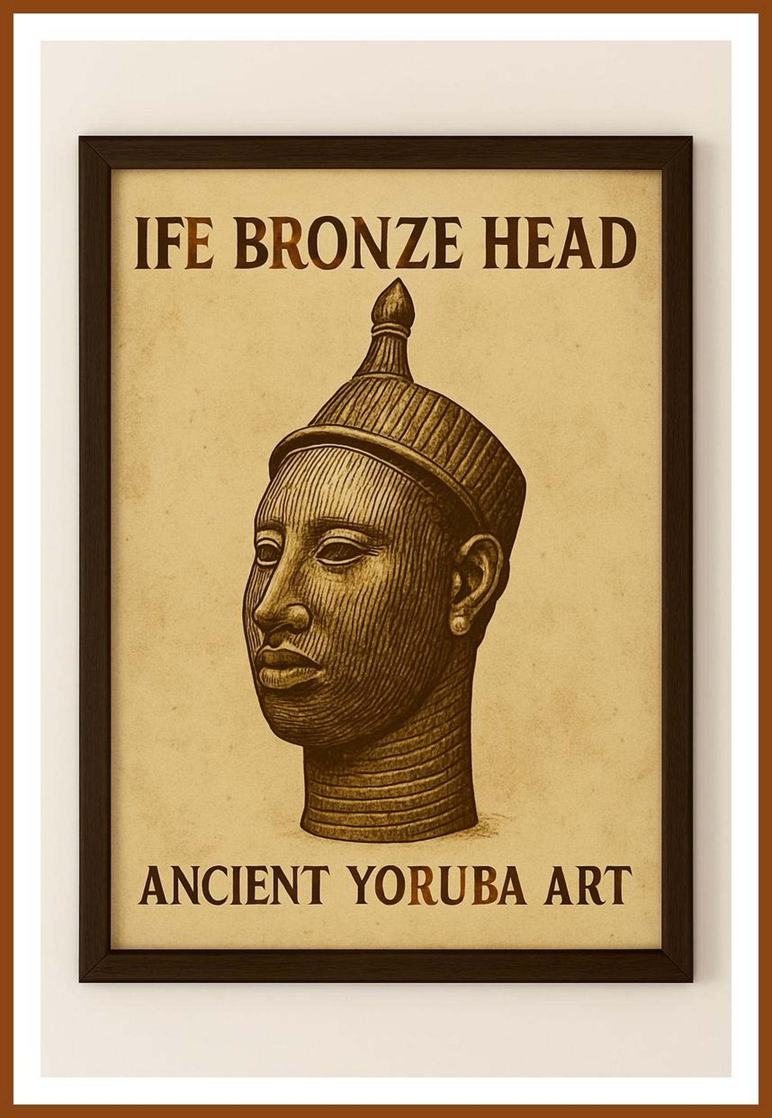 Ife Bronze Head – Ancient African Sculpture Poster | Nigerian Heritage ...