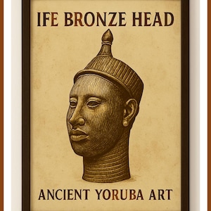 Ife Bronze Head – Ancient African Sculpture Poster | Nigerian Heritage ...