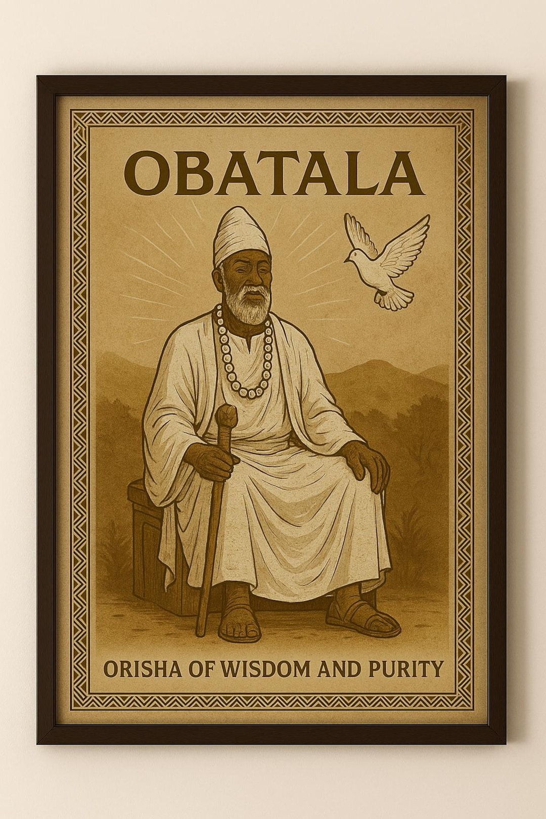 Obatala – Yoruba Orisha of Wisdom and Purity | African Spiritual Wall ...
