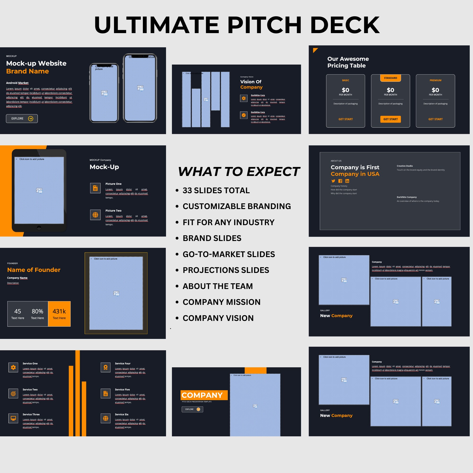 Tech Pitch Deck Small Business Pitch Deck - Etsy
