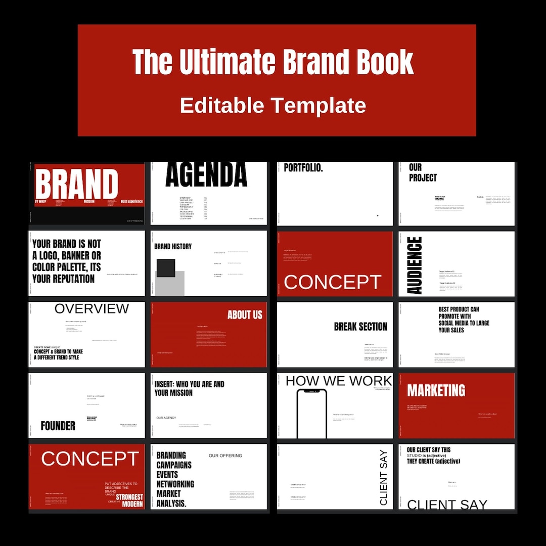 Brand Guideline | Brand Book Template - Etsy